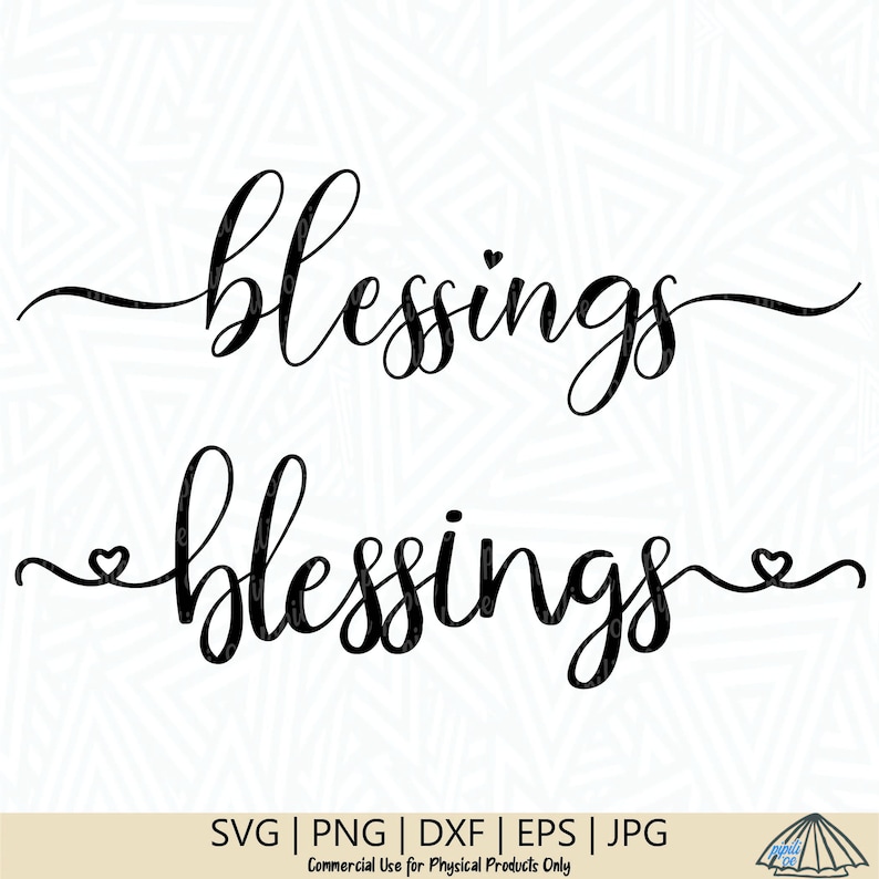 Blessings Cursive SVG Blessings SVG Blessings Word Art | Etsy