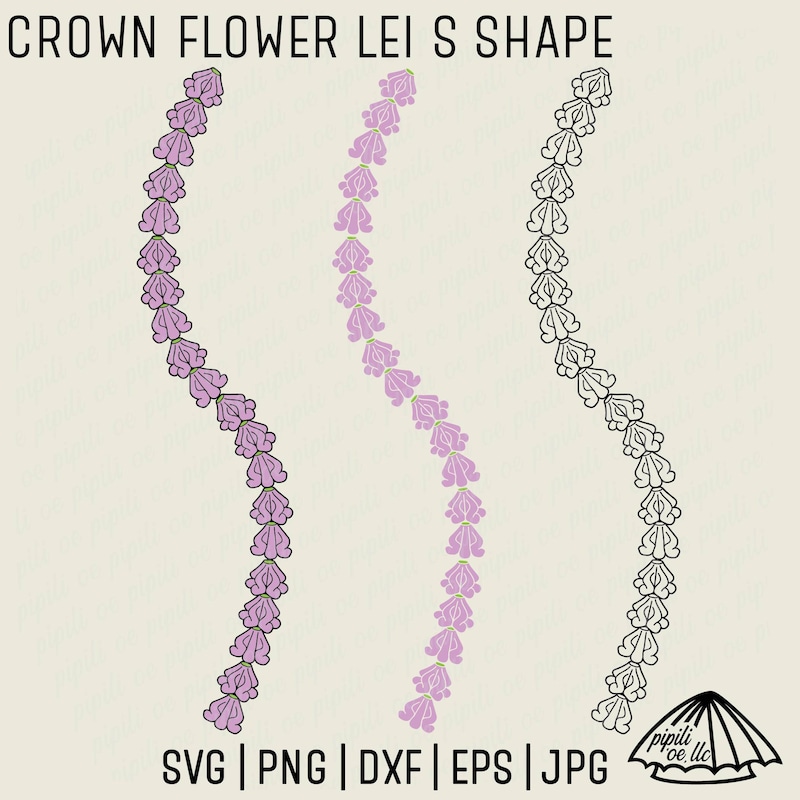 Crown Flower Lei Outline - Etsy