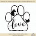 Cat Love in Paw SVG - Cat SVG - Cat Paw Print SVG - Paw Print Svg ...