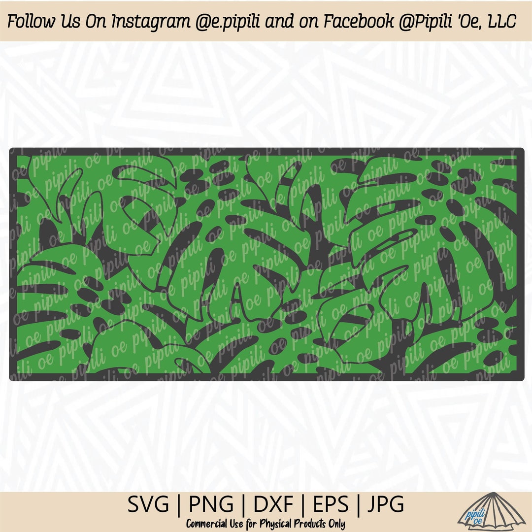 Monstera Leaf Framed Color SVG - Monstera Leaf SVG - Digital Download ...