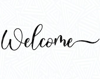 Welcome Script SVG Welcome SVG Welcome Word Art Welcome - Etsy