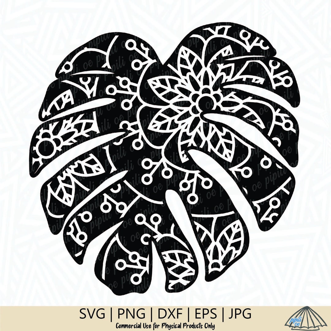 Mandala SVG - Monstera SVG - Leaf SVG - Monstera Mandala Svg ...