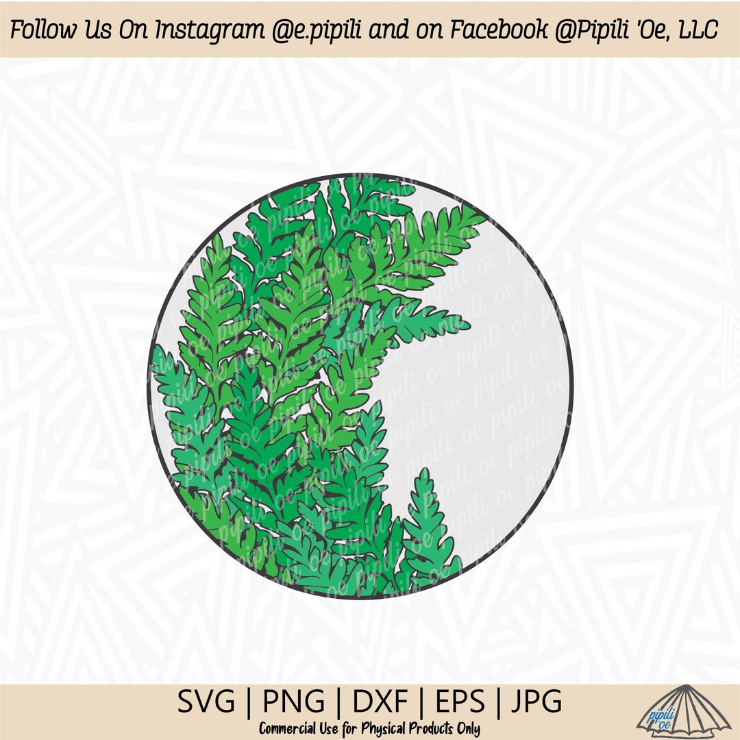 Palapalai Circle Design SVG - Palapalai Fern SVG - Digital Download ...