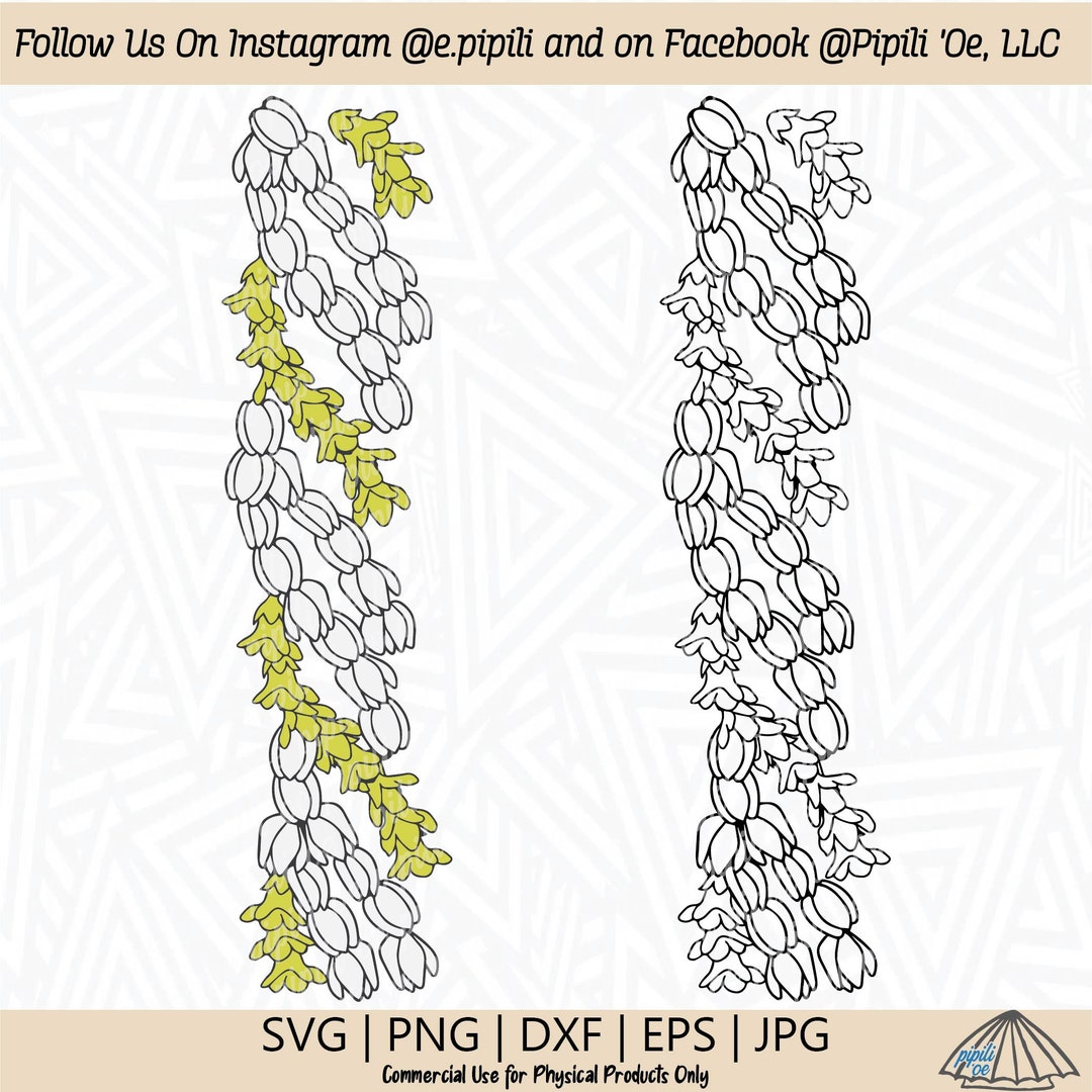 Pikake and Pakalana Lei Section SVG - Pikake Lei SVG - Pakalana SVG ...