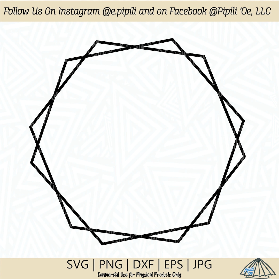 Double Hexagon Frame SVG - Hexagon Frame SVG - Frame SVG - Wreath Svg ...