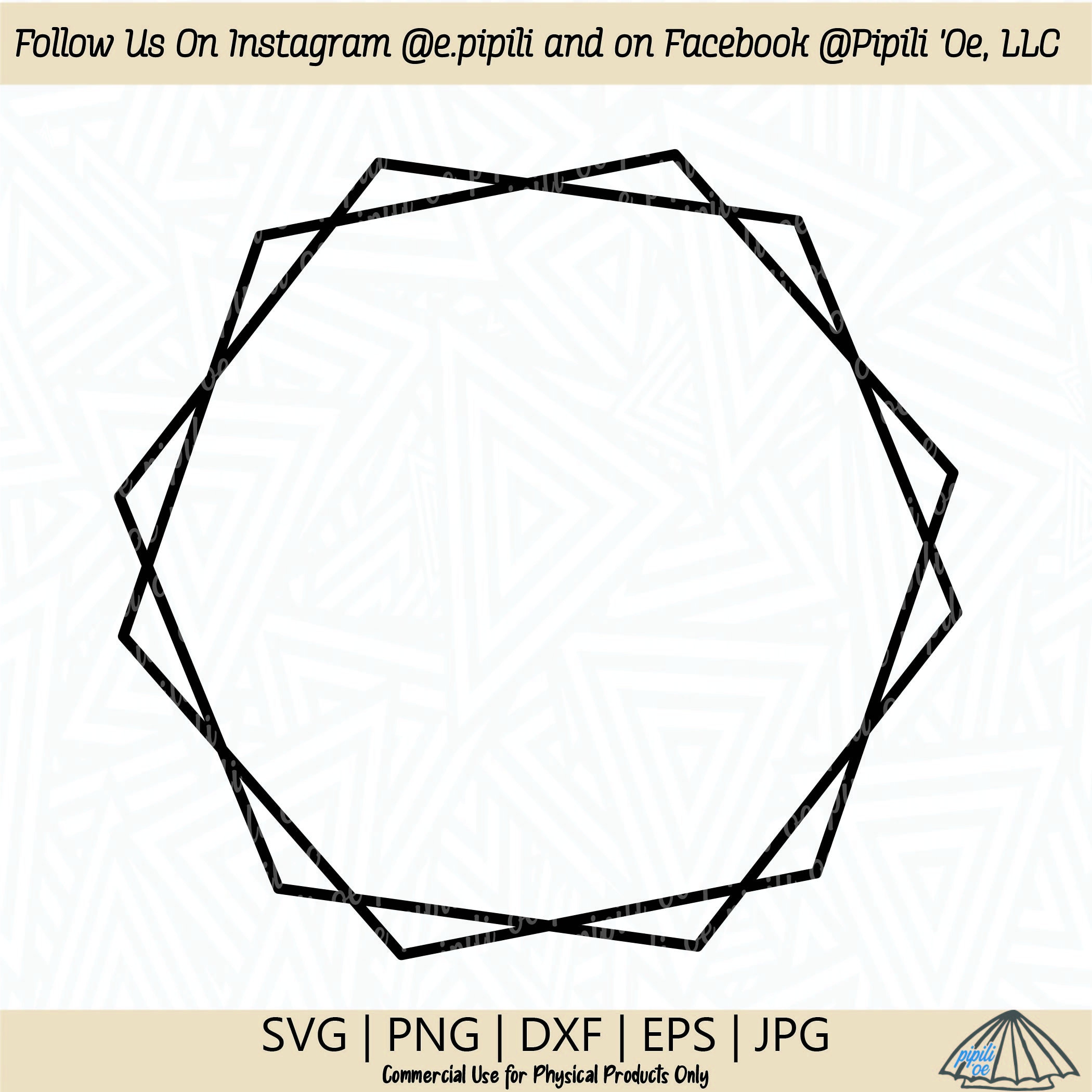 Double Hexagon Frame SVG Hexagon Frame SVG Frame SVG | Etsy