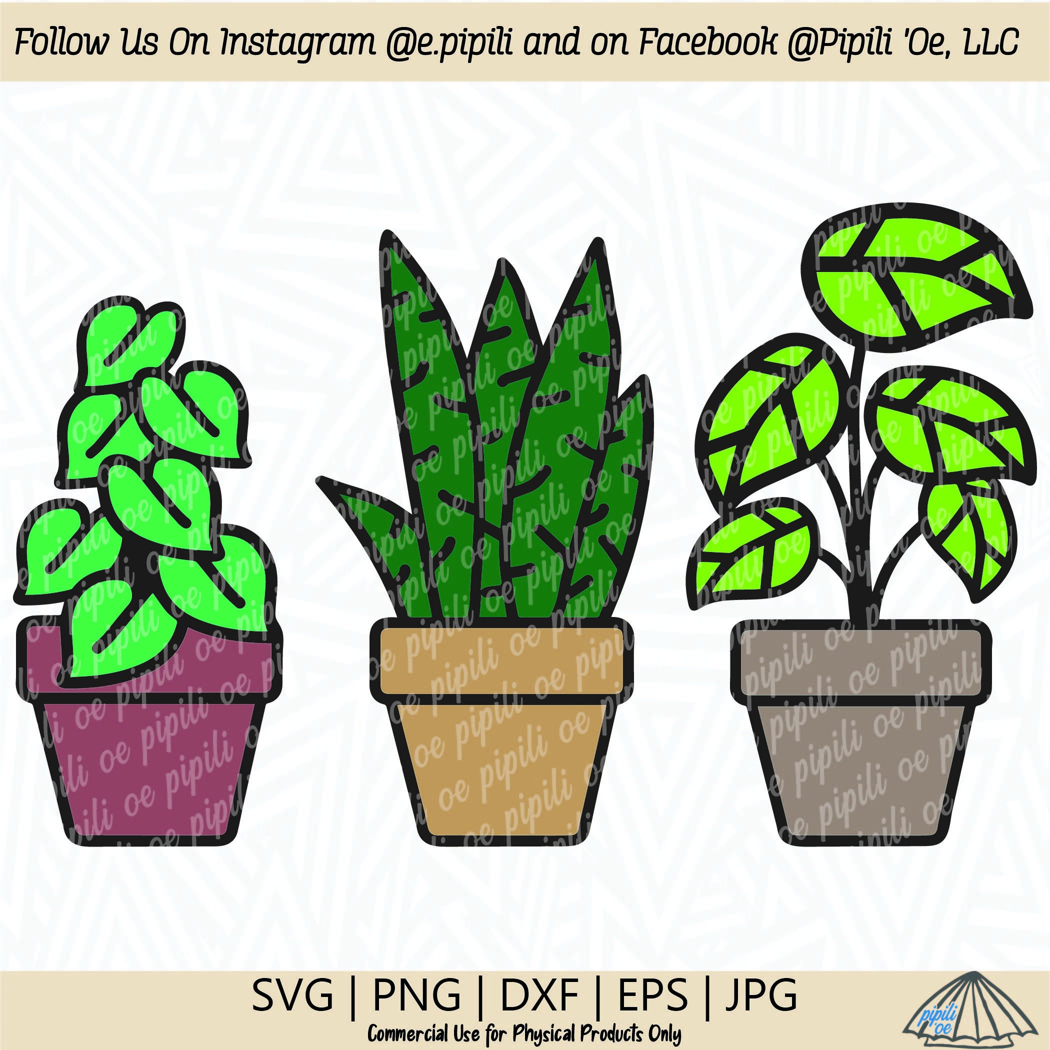 Small Potted Plants SVG Plant SVG Indoor Plants SVG - Etsy