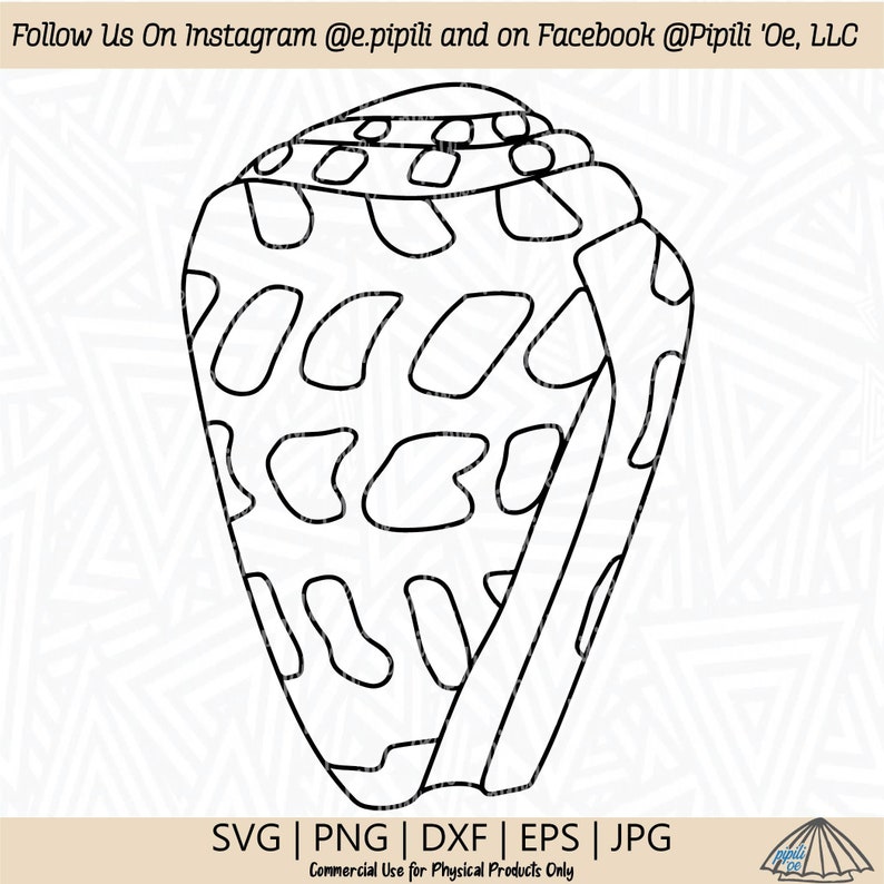 Hebrew Cone Shell SVG - Beach Shell SVG - Shell SVG - Digital Download ...