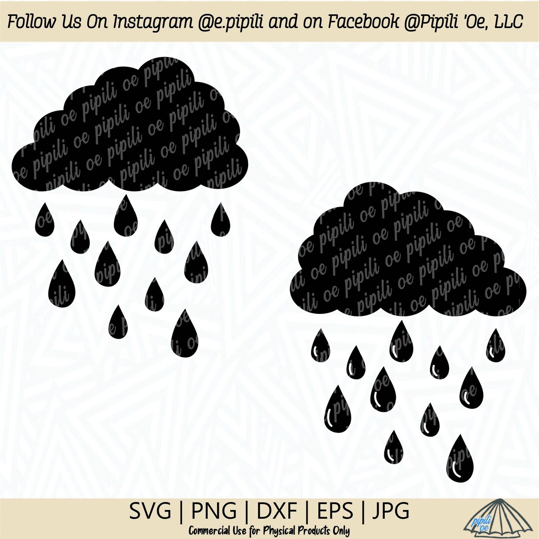Rain Cloud SVG - Rain Cloud Shape SVG - Rain SVG - Rain Cloud Clip Art ...