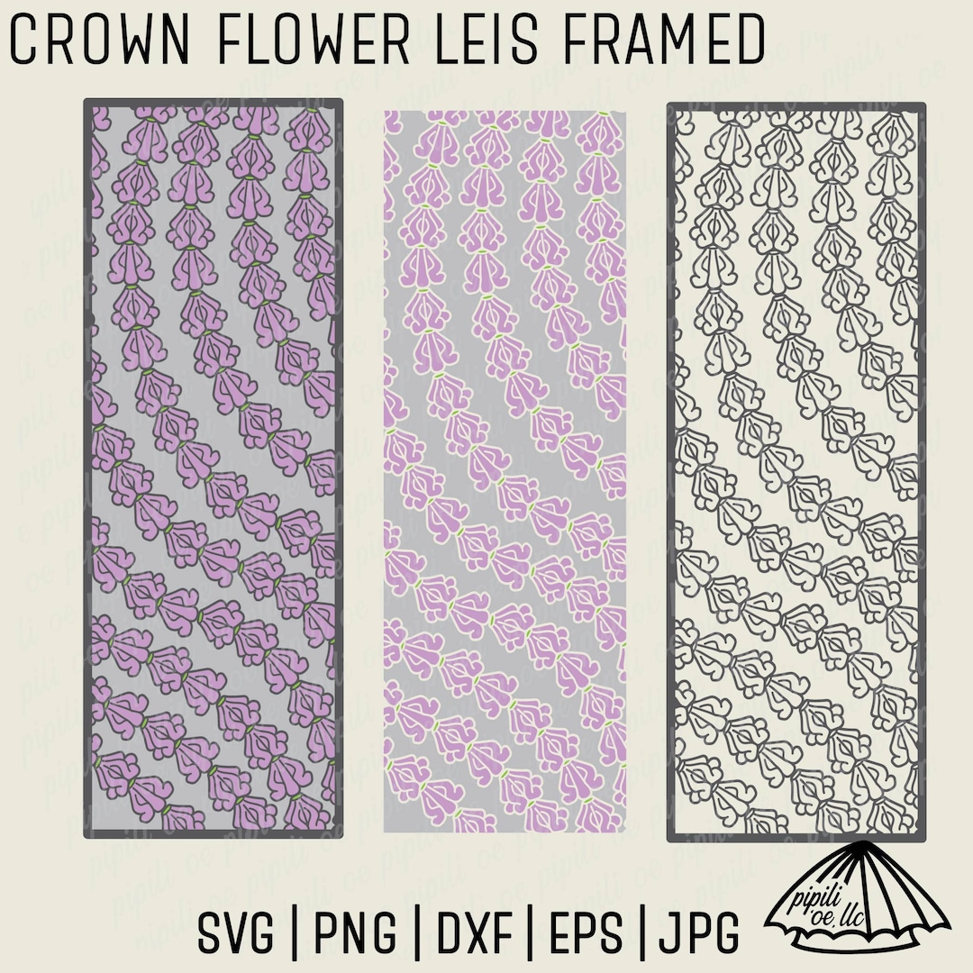 Crown Flower Leis Framed SVG - Lei Strand SVG - Hawaii Flower SVG ...