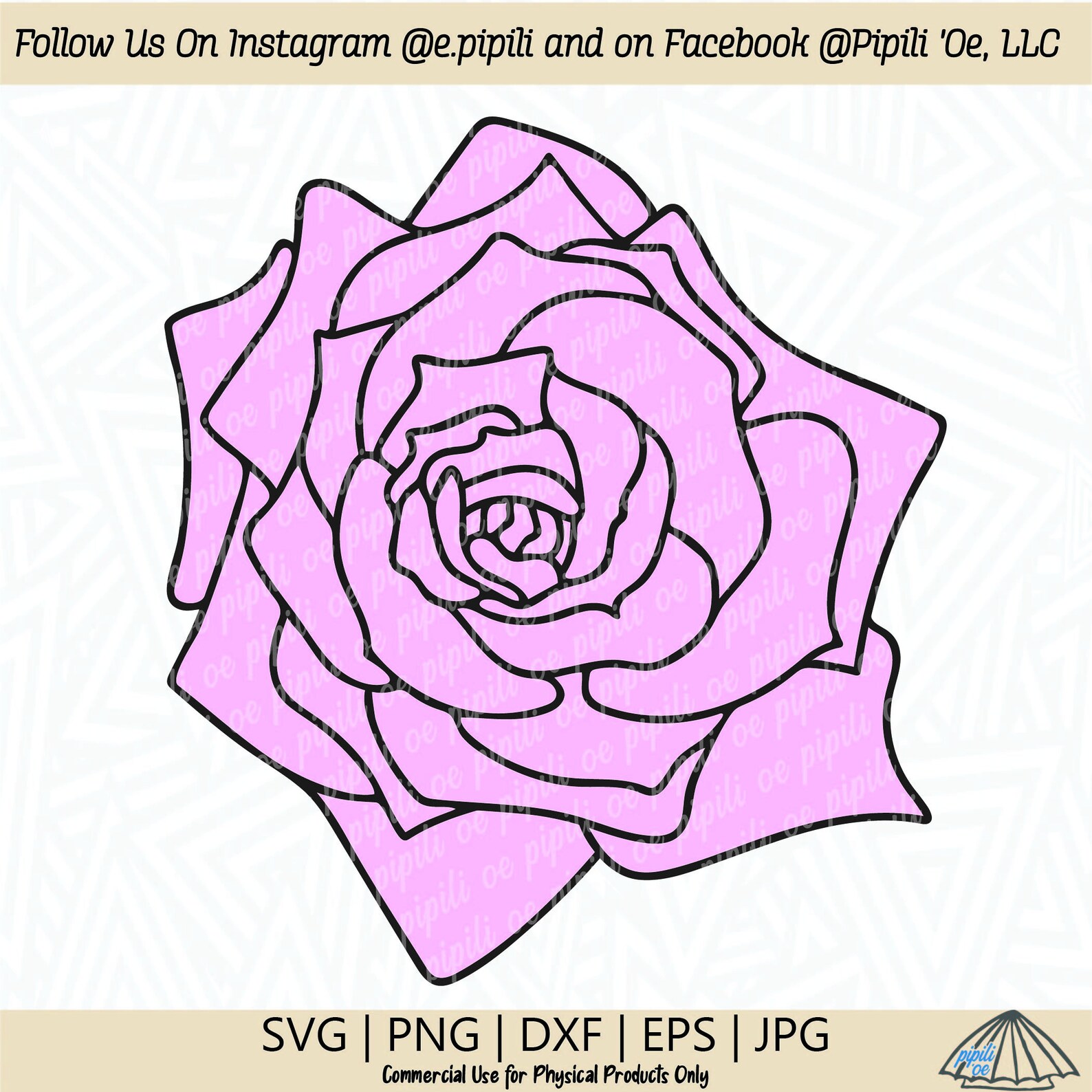 Rose SVG Rose PNG Rose Flower SVG Rose Clip Art - Etsy