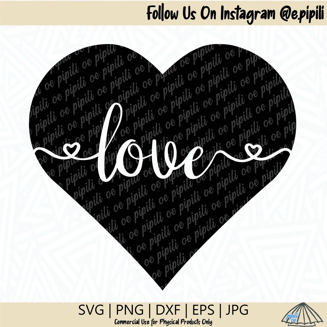 Love in Heart SVG - Love SVG - Heart SVG - Love Cutting File - Heart ...