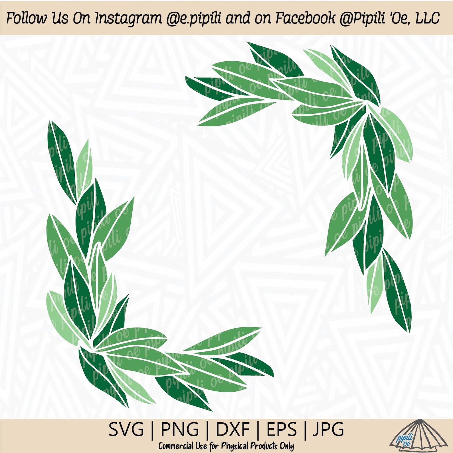 Maile Corners SVG Maile SVG Maile Lei SVG Hawaii Wedding - Etsy