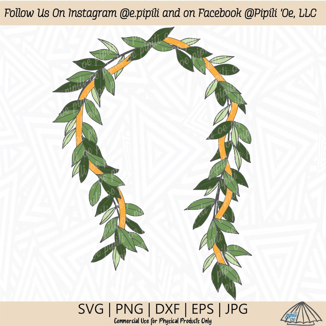 Maile and 'ilima Lei SVG - Maile SVG - Maile Lei SVG - Hawaii Wedding ...