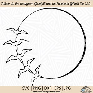 Iwa Birds Circle Frame SVG - Iwa Bird SVG - Digital Download - Great ...