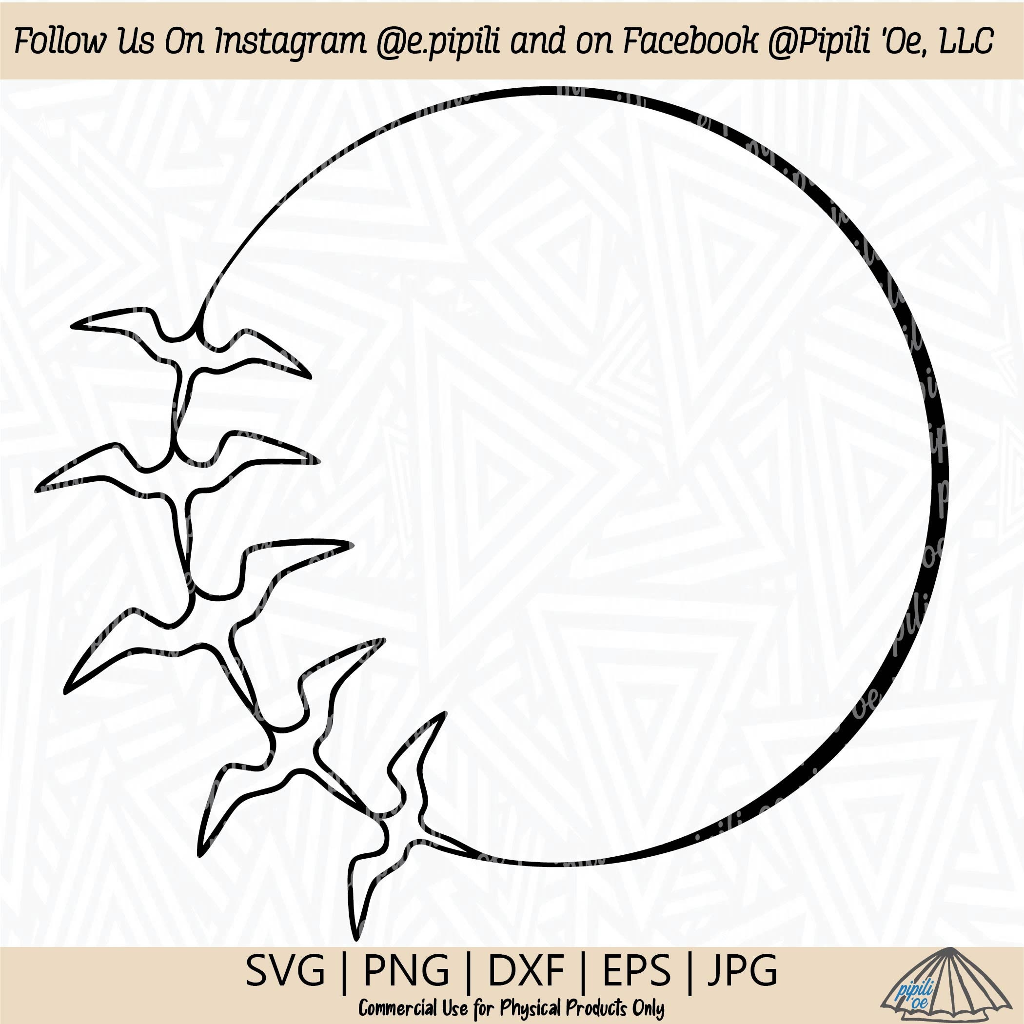 Iwa Birds Circle Frame SVG - Iwa Bird SVG - Digital Download - Great ...