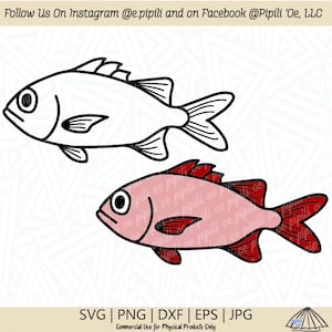 Menpachi - Soldier Fish SVG - Menpachi Clip Art - Hawaii Reef Fish SVG ...