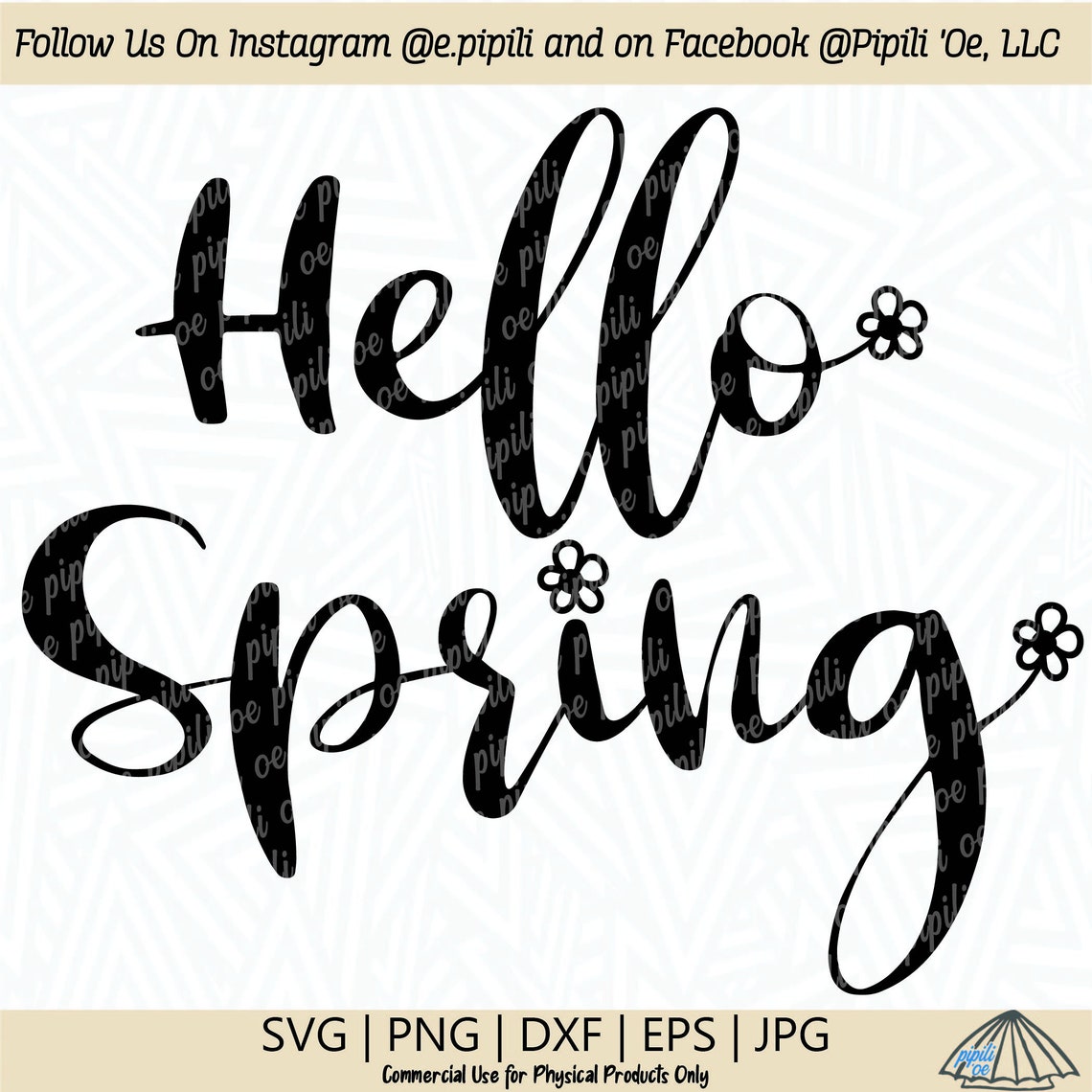 Hello Spring SVG Hello Spring Word Art Hello Spring Cut - Etsy