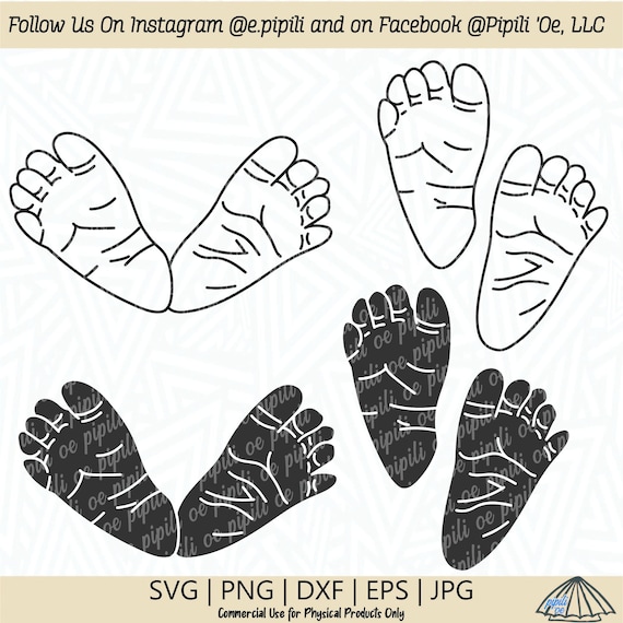 Baby Footprints SVG Baby SVG Footprint SVG Digital - Etsy