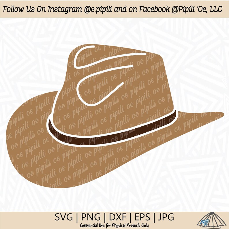 Paniolo Cowboy Hat SVG Hat SVG Paniolo Hat SVG Digital - Etsy