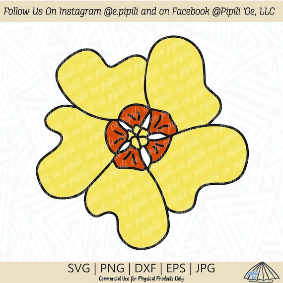 Ilima Flower SVG Flower SVG Oahu Flower SVG Hawaii - Etsy