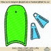 Bodyboard and Fins SVG - Bodyboard SVG - Fins SVG - Digital Download ...