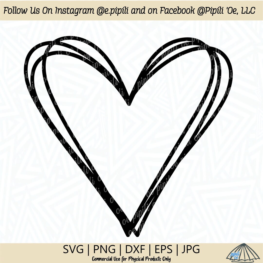 Layered Heart SVG - Rustic Heart SVG - Heart SVG - Digital Download ...