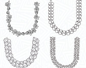 Lei Outline Svg | Etsy Canada