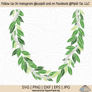 Maile and Pikake Half Lei SVG - Maile Lei SVG - Pikake Lei SVG ...
