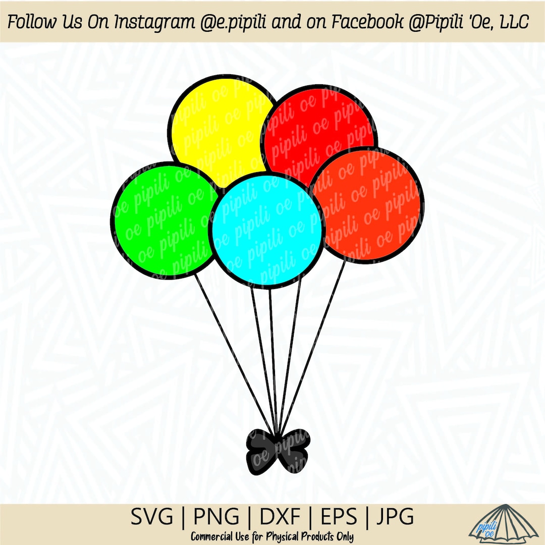 Balloon Bunch SVG - Balloon SVG - Party SVG - Celebration Svg - Digital ...