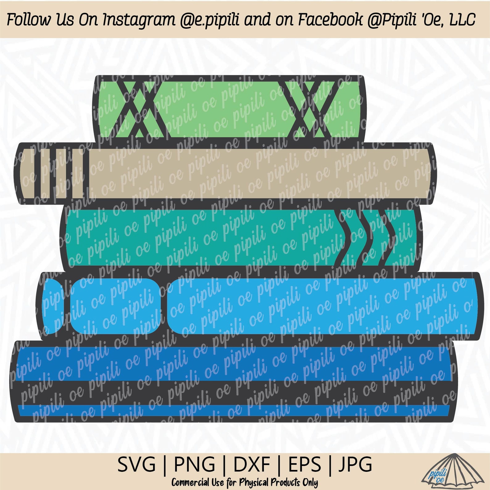 Book Stacks Color SVG - Book SVG - Digital Download - Book Clip Art ...