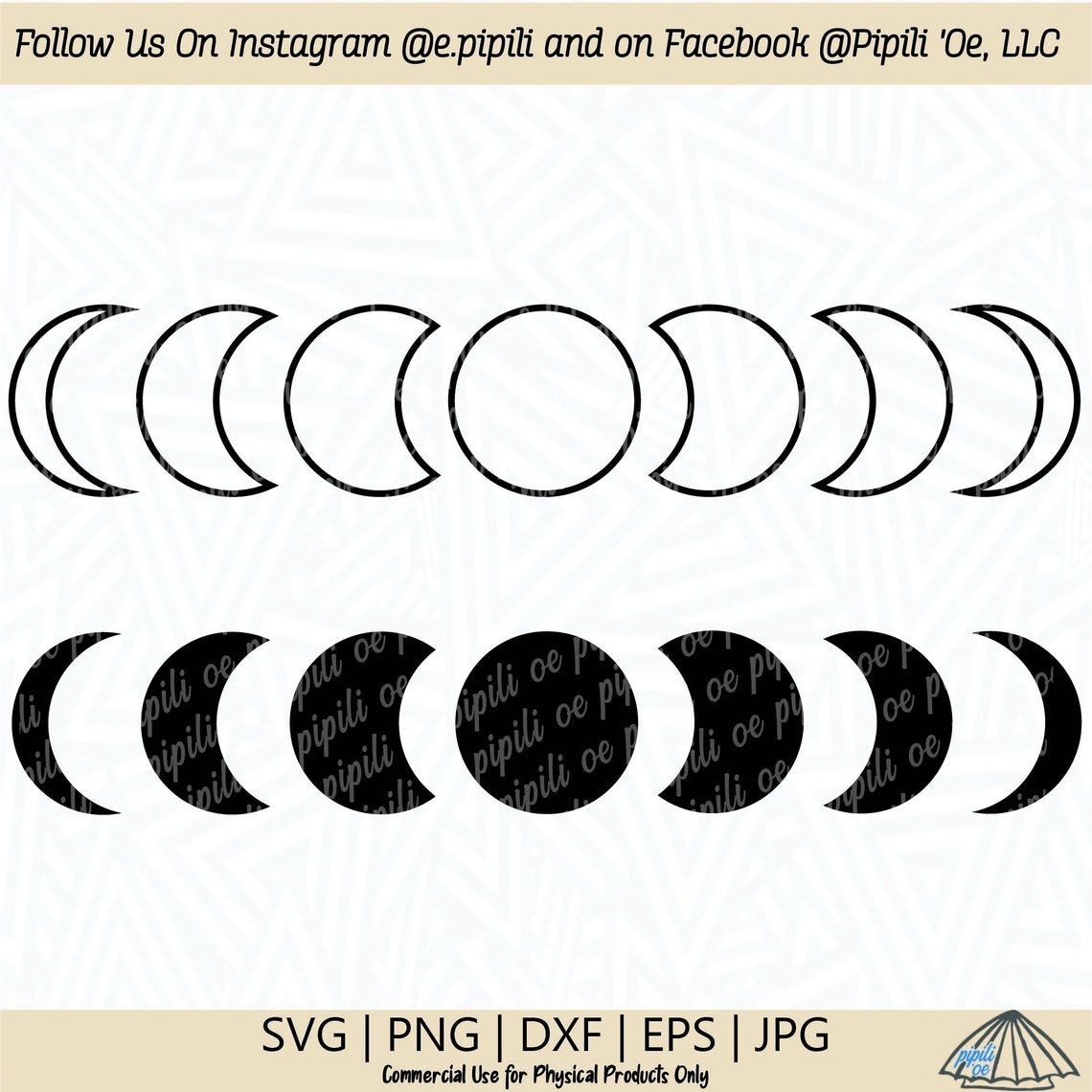 Moon Phases SVG Moon SVG Moon Phases Png Moon Cut File - Etsy