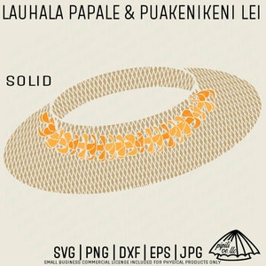 Lauhala Papale With Puakenikeni Lei SVG - Lauhala Hat SVG - Puakenikeni ...