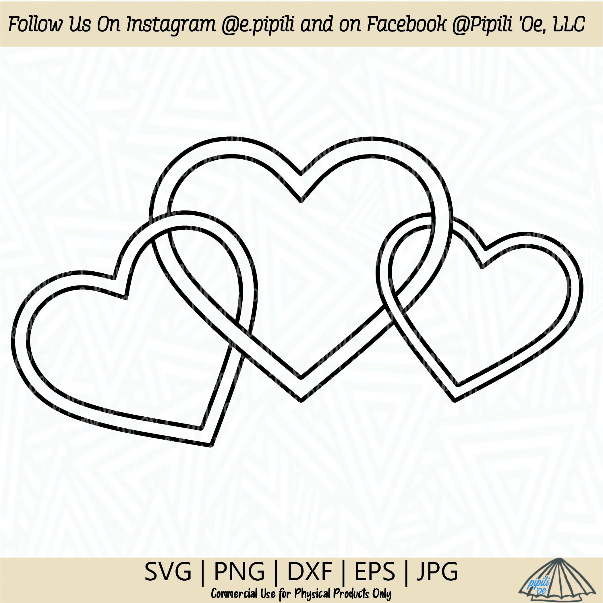 Interlinked Hearts SVG - Herz SVG - Herz Form SVG - Digital Download ...