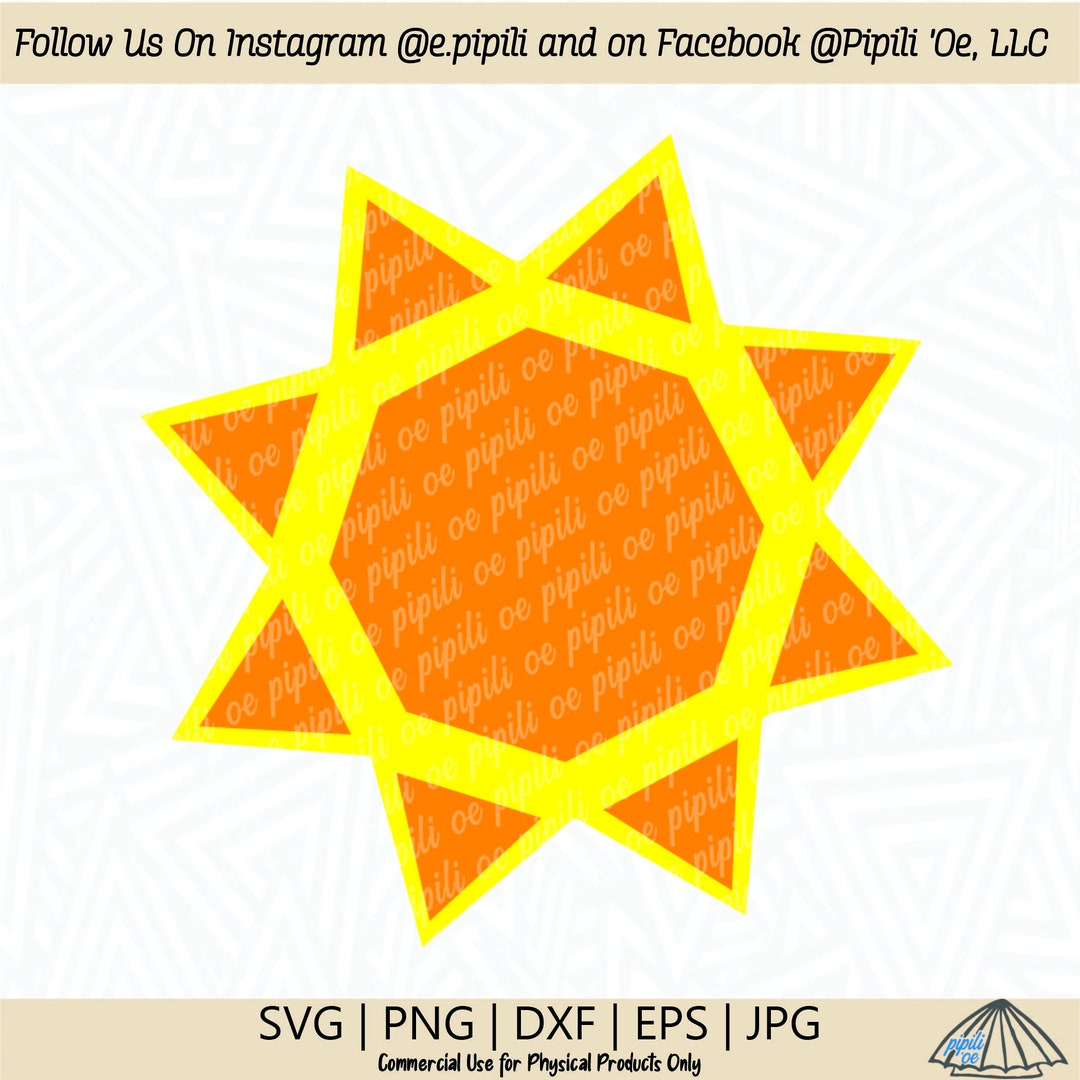 Sun Shape SVG - Sun SVG - Geometric Sun SVG - Digital Download - Sun ...