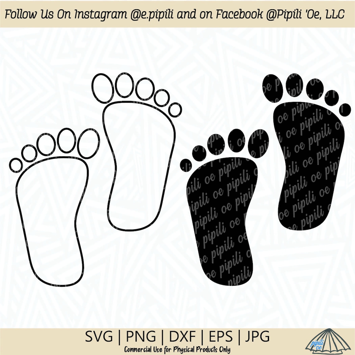 Footprints SVG Foot Prints SVG Solid Footprint SVG - Etsy