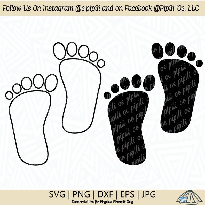 Footprints SVG Foot Prints SVG Solid Footprint SVG - Etsy