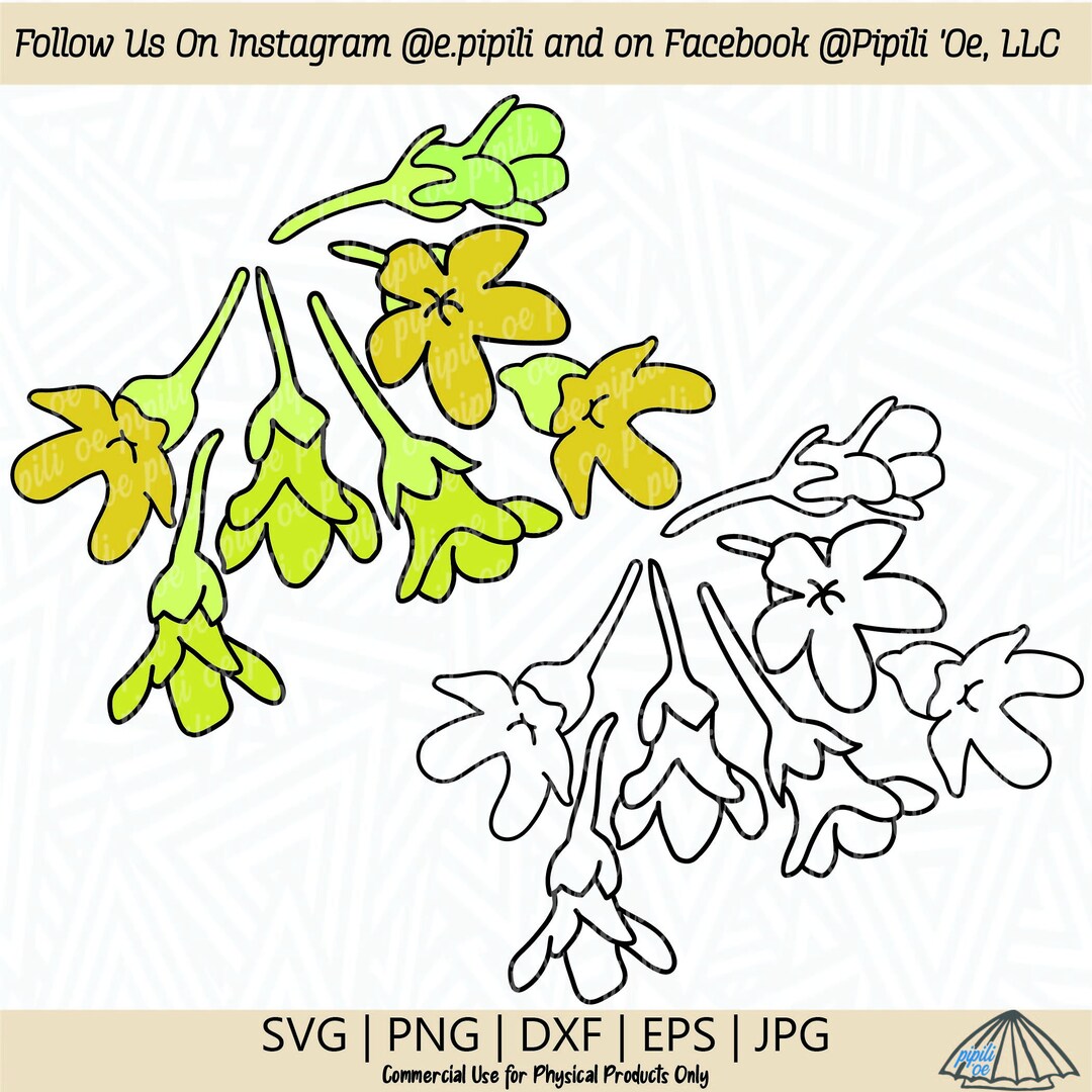 Pakalana Flower Group SVG - Flower SVG - Digital Download - Hawaii ...