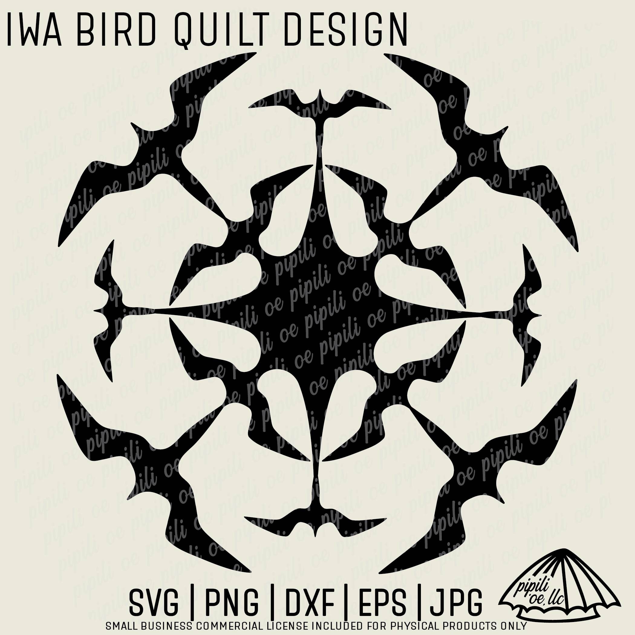 Iwa Bird Quilt Design SVG - Iwa Bird SVG - Bird Silhouette SVG - Hawaii ...