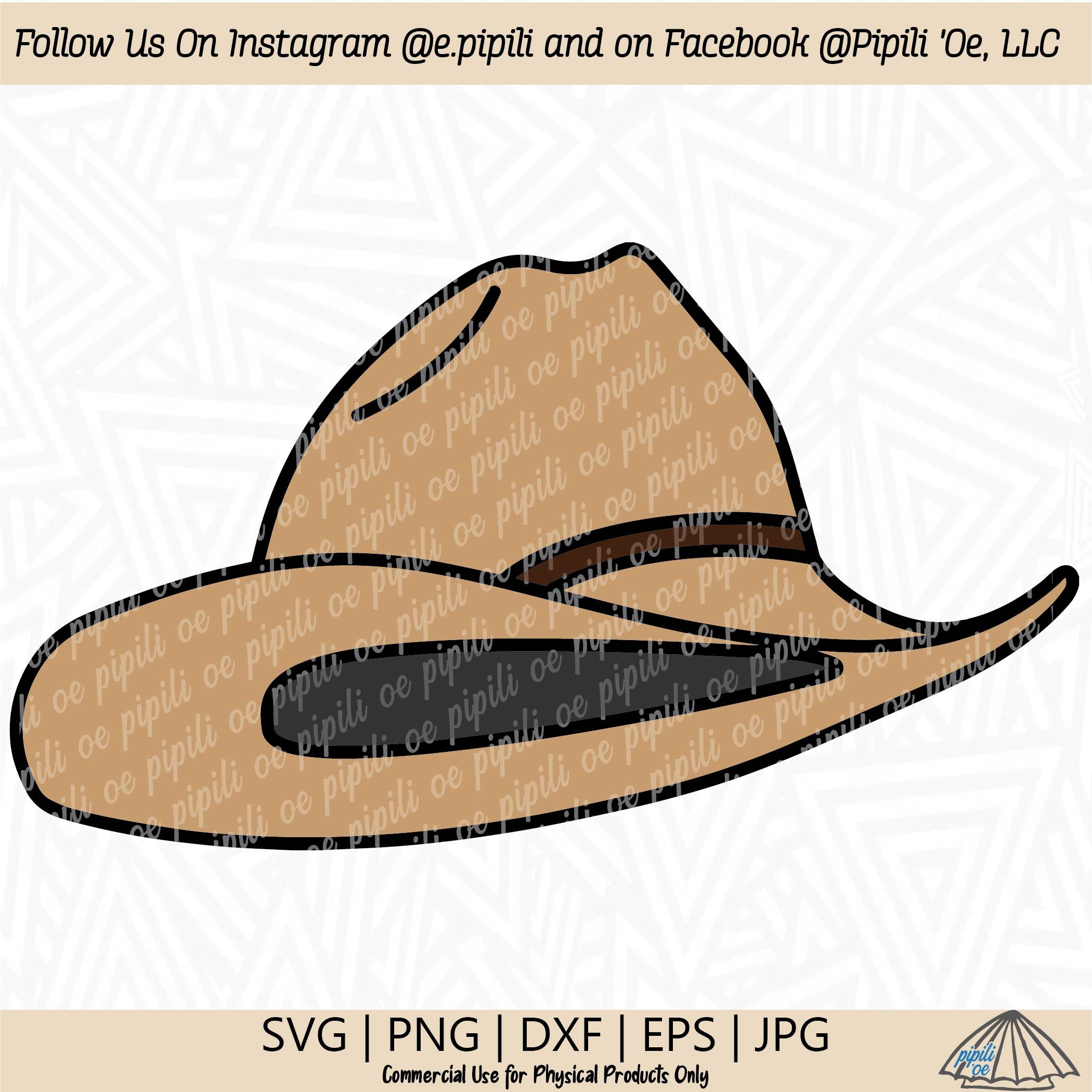 Paniolo Cowboy Hat V2 SVG Hat SVG Paniolo Hat SVG - Etsy Canada