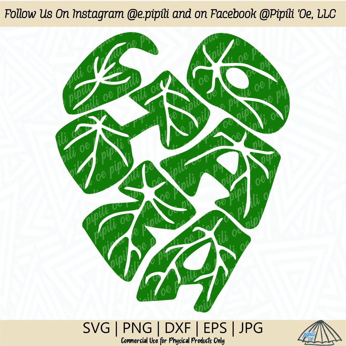Ohana Kalo Leaf SVG Ohana SVG Taro SVG Digital Download - Etsy Canada