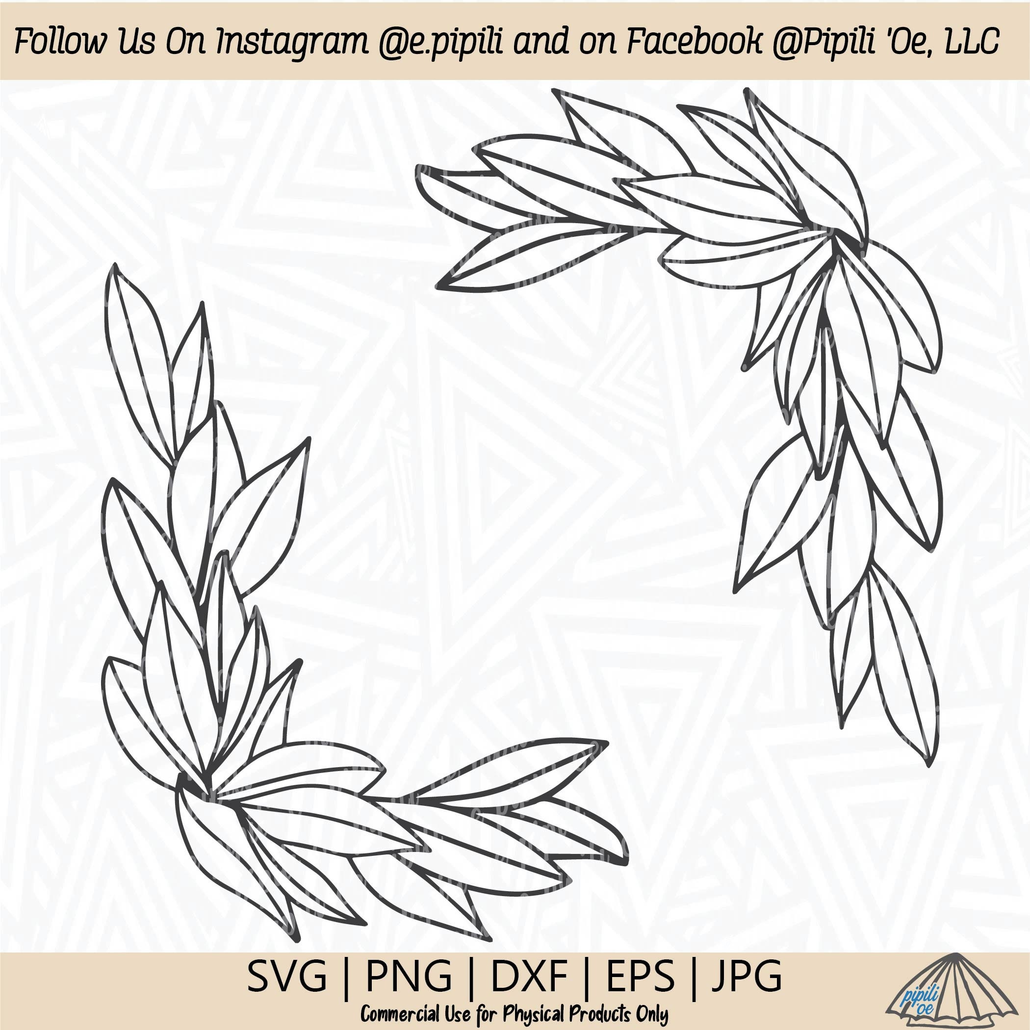 Maile Corners SVG Maile SVG Maile Lei SVG Hawaii Wedding - Etsy