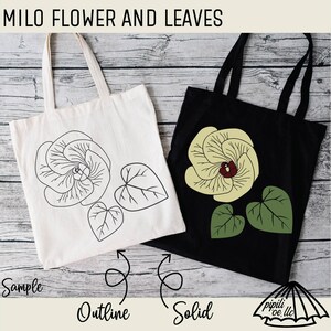 Milo Flower and Leaves SVG - Milo Flower Clip Art - Laser Engraving ...