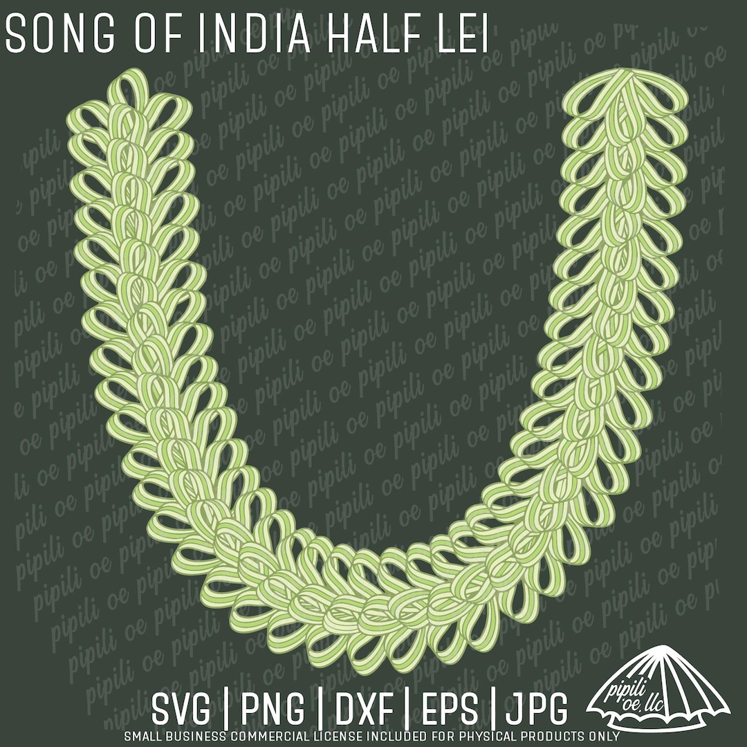 Song of India Half Lei SVG - Hawaiian Lei SVG - Laser Engraving ...