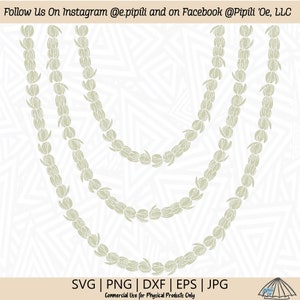 3 Single Strand Pikake Lei SVG Pikake Lei Clip Art Hawaii Lei PNG ...