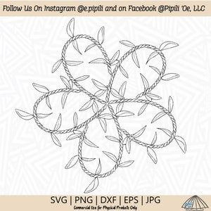 Ti Leaf Lei Flower SVG - Ti Leaf Lei SVG - Lāʻī Leis SVG - Digital ...
