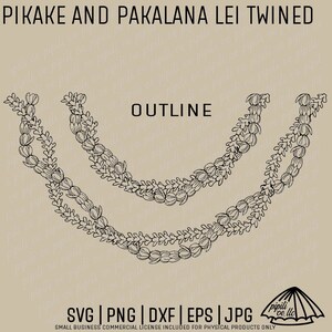 Pikake and Pakalana Lei Twined SVG - Pikake Lei SVG - Pakalana Lei SVG ...