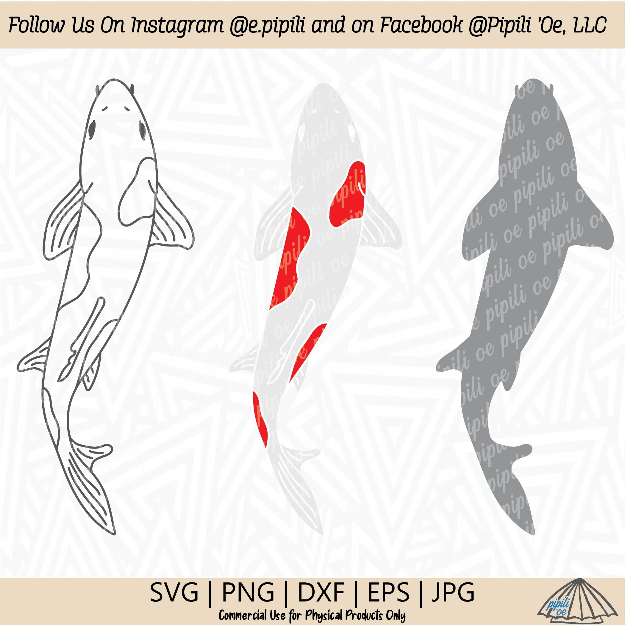 Koi Top View SVG Koi Fish SVG Asian Fish SVG Digital - Etsy Canada