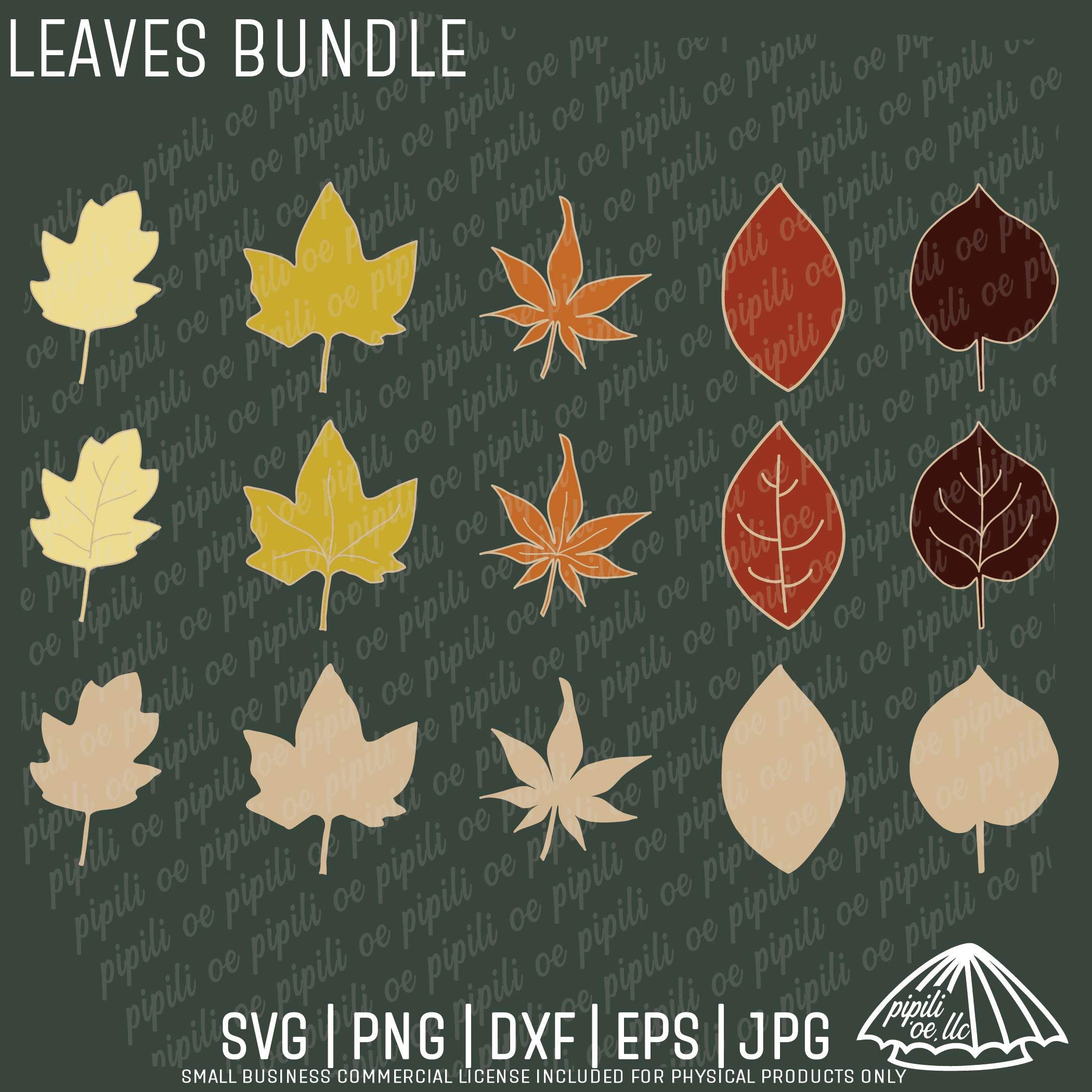 Leaves Bundle SVG - Leaves SVG - Bundle SVG - Leaves Clip Art - Leaf ...