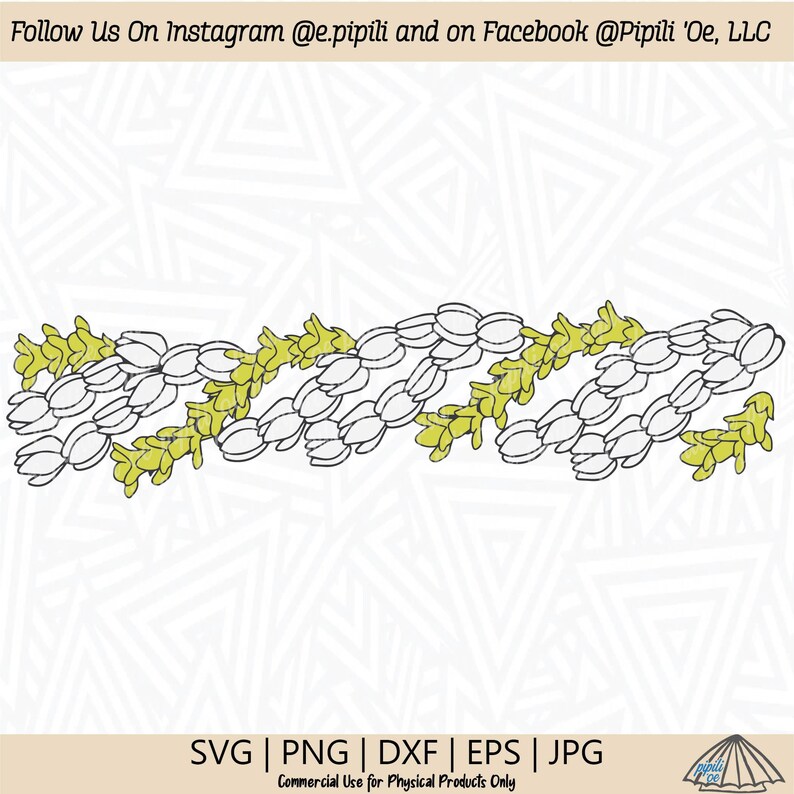 Pikake and Pakalana Lei Section SVG - Pikake Lei SVG - Pakalana SVG ...